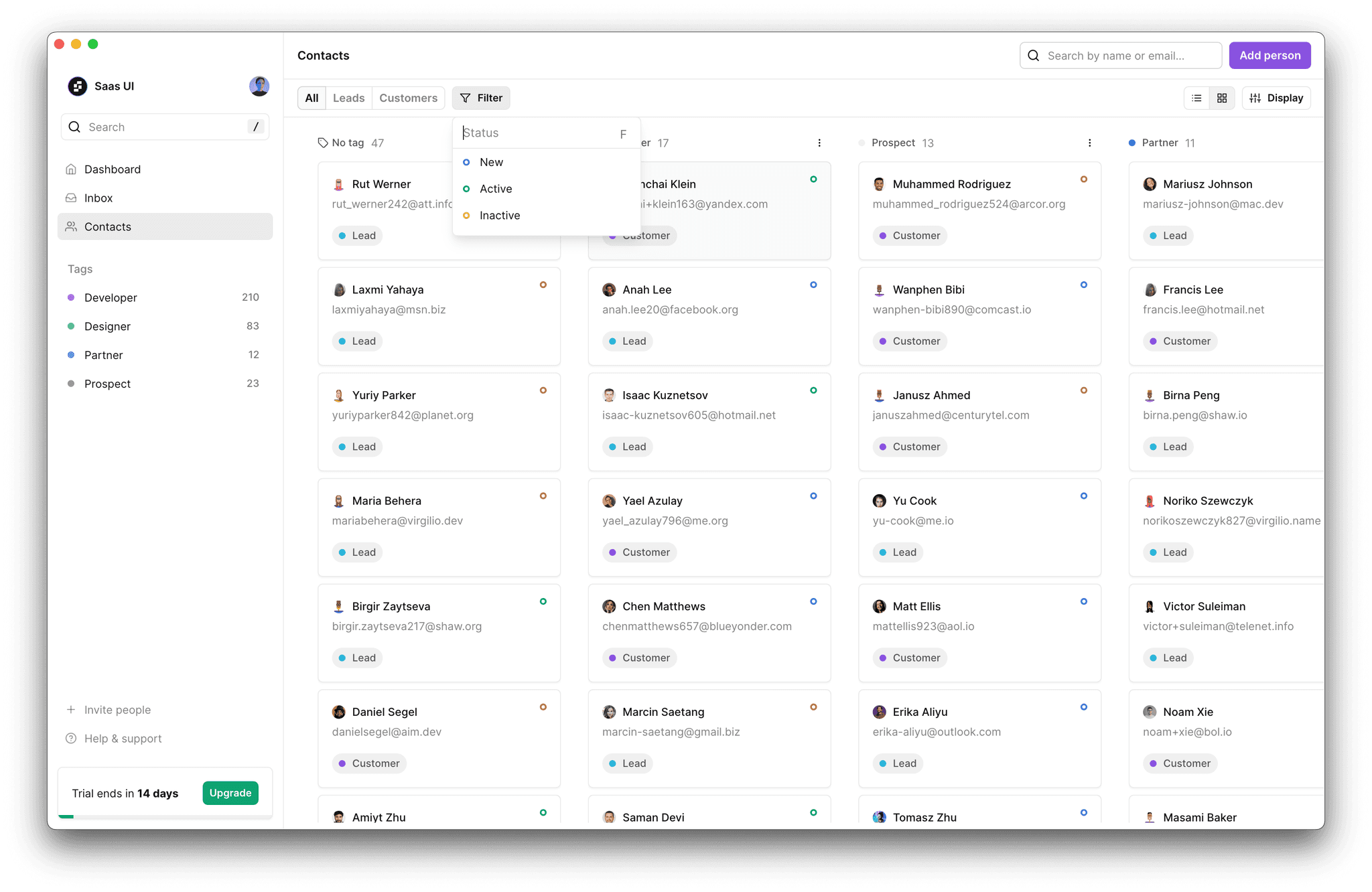Saas UI - The React component library for Startups